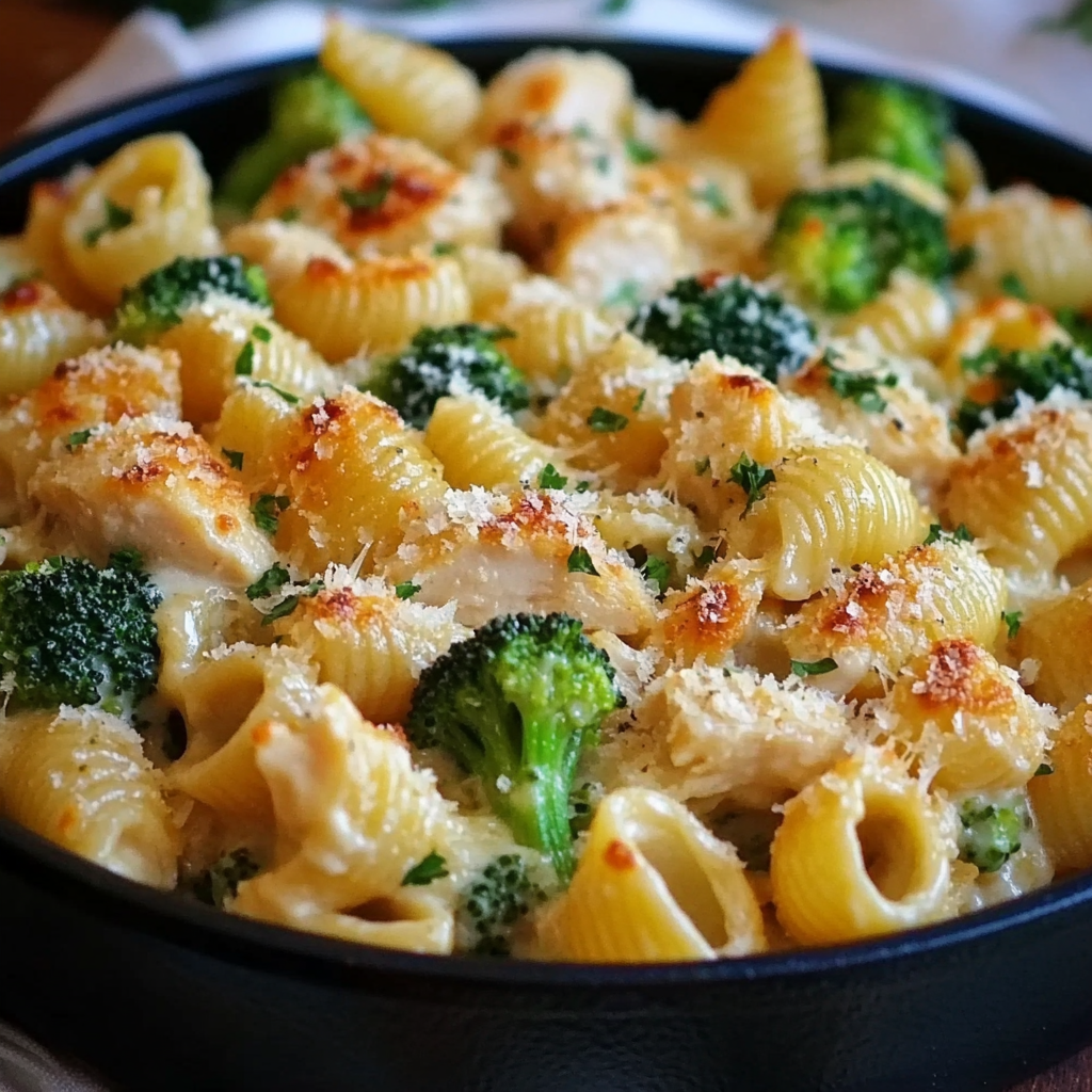 Cheesy Chicken & Broccoli Shells – Clara's Recipes