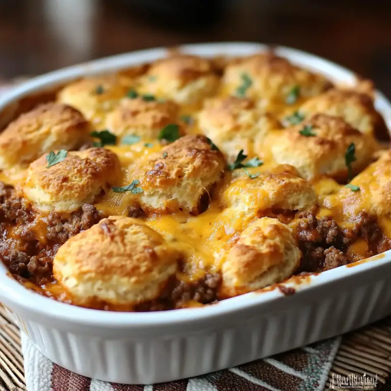 Sloppy Joe Biscuit Casserole – Clara's Recipes