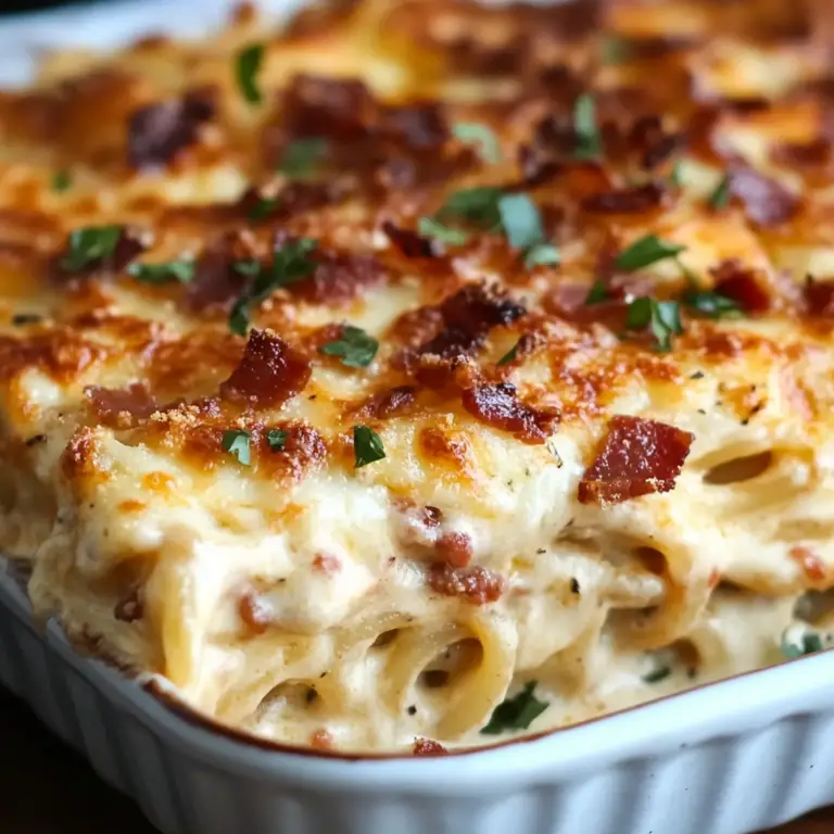 Bacon Cream Cheese Baked Spaghetti – Clara's Recipes