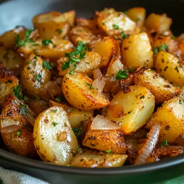 Crispy Oven-Fried Potatoes & Caramelized Onions – Clara's Recipes