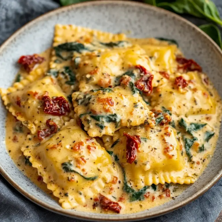Creamy Tuscan Ravioli – Clara's Recipes