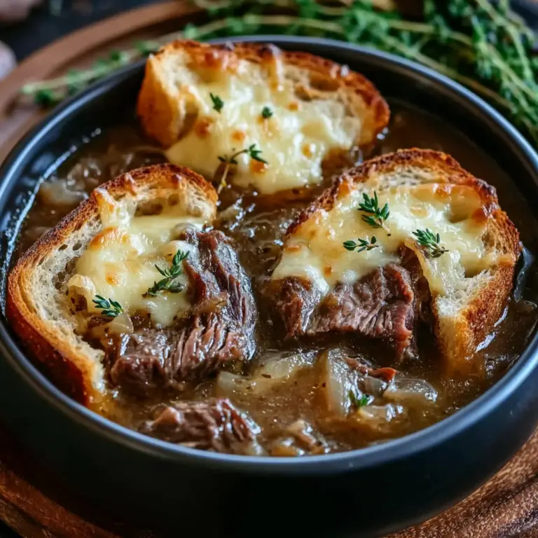French Onion Short Rib Soup with Gruyère Toast – Clara's Recipes