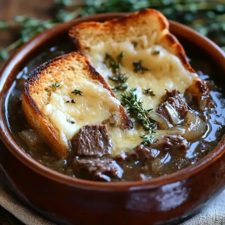French Onion Short Rib Soup with Gruyère Toast – Clara's Recipes