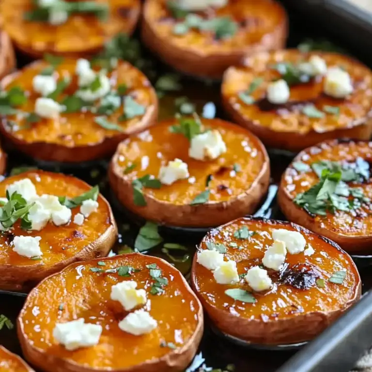 Roasted Sweet Potato Rounds with Honey and Feta – Clara's Recipes