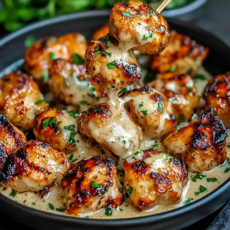 How to Make the Best Creamy Garlic Sauce for Grilled Chicken Bites ...