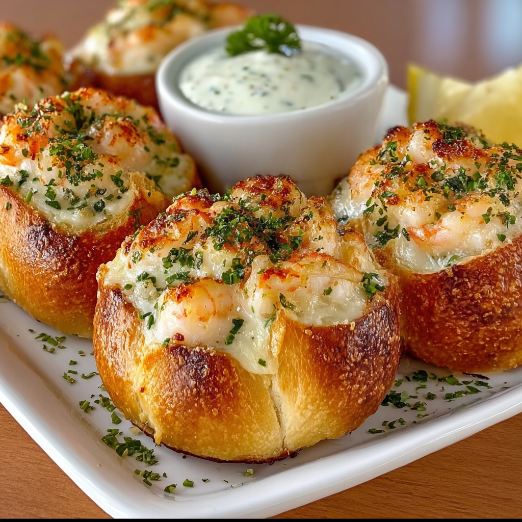 Party-Worthy Italian Bread Bombs: Crab, Shrimp & Cheesy Garlic Bliss – Clara's Recipes