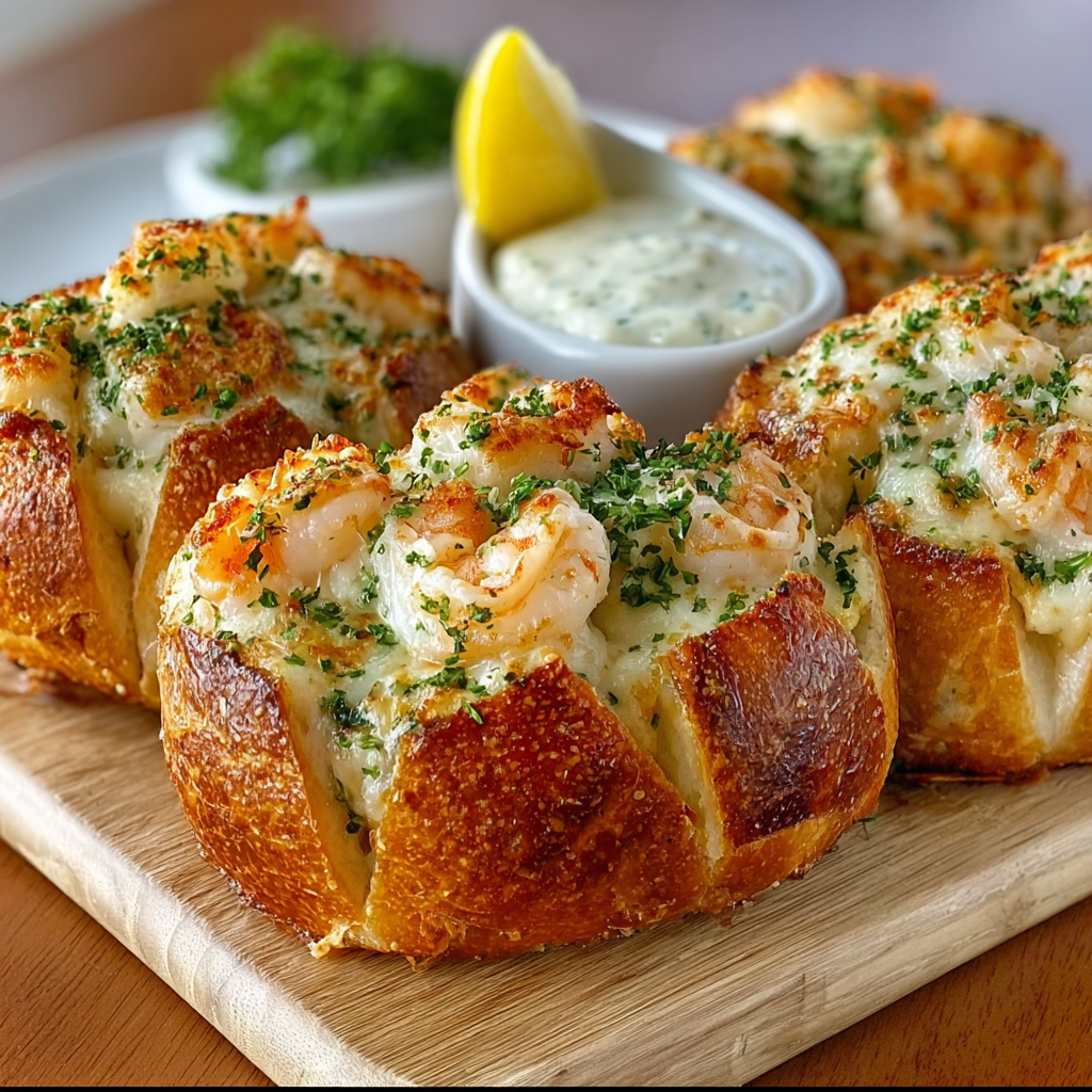 How to Make Creamy Crab & Shrimp Stuffed Garlic Bread Bombs at Home ...