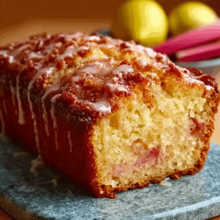 Lemon Rhubarb Loaf With Glaze The Best Rhubarb Loaf Recipe – Clara's ...