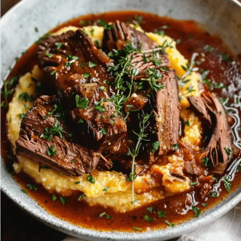 Slow-Braised Beef Roast in Red Wine with Silky Parmesan Polenta – Clara ...
