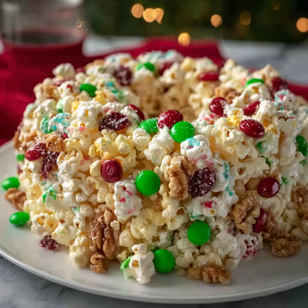How to Make a Fun and Festive Christmas Popcorn Cake – Clara's Recipes