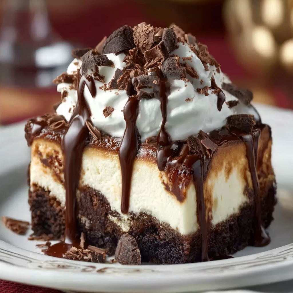 Brownie Sundae Cheesecake Easy Decadent Layered Chocolate Dessert ...