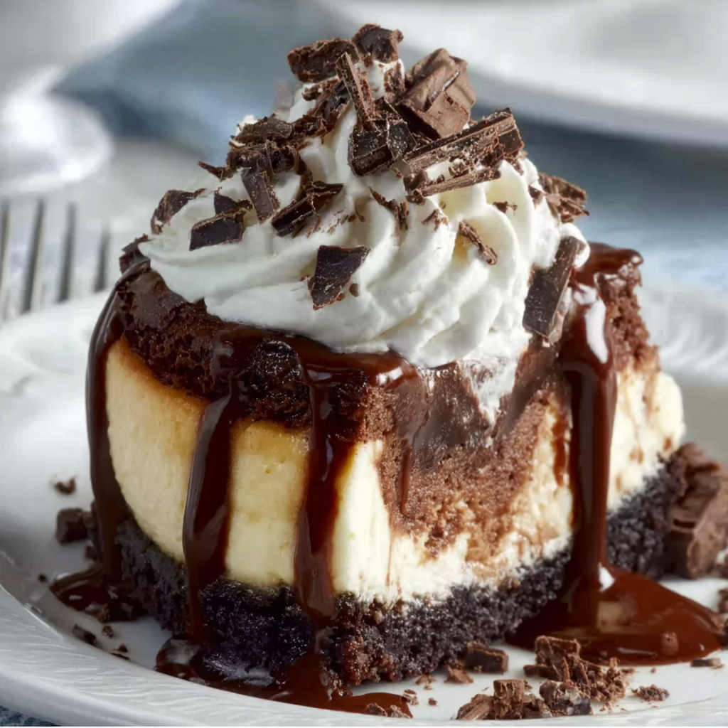 Brownie Sundae Cheesecake Easy Decadent Layered Chocolate Dessert ...