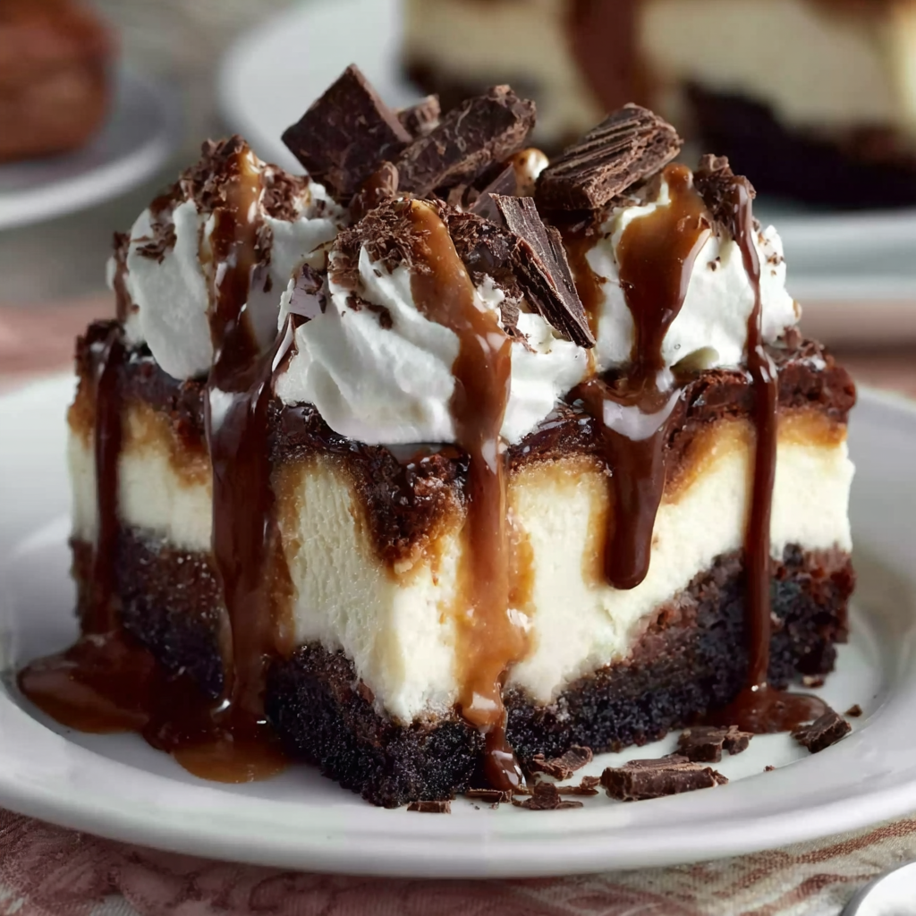 Brownie Sundae Cheesecake Easy Decadent Layered Chocolate Dessert ...