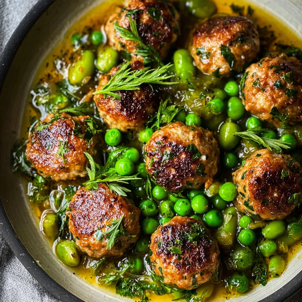 Herb-Infused Meatballs with Broad Beans and Lemon Sauce – A Light ...